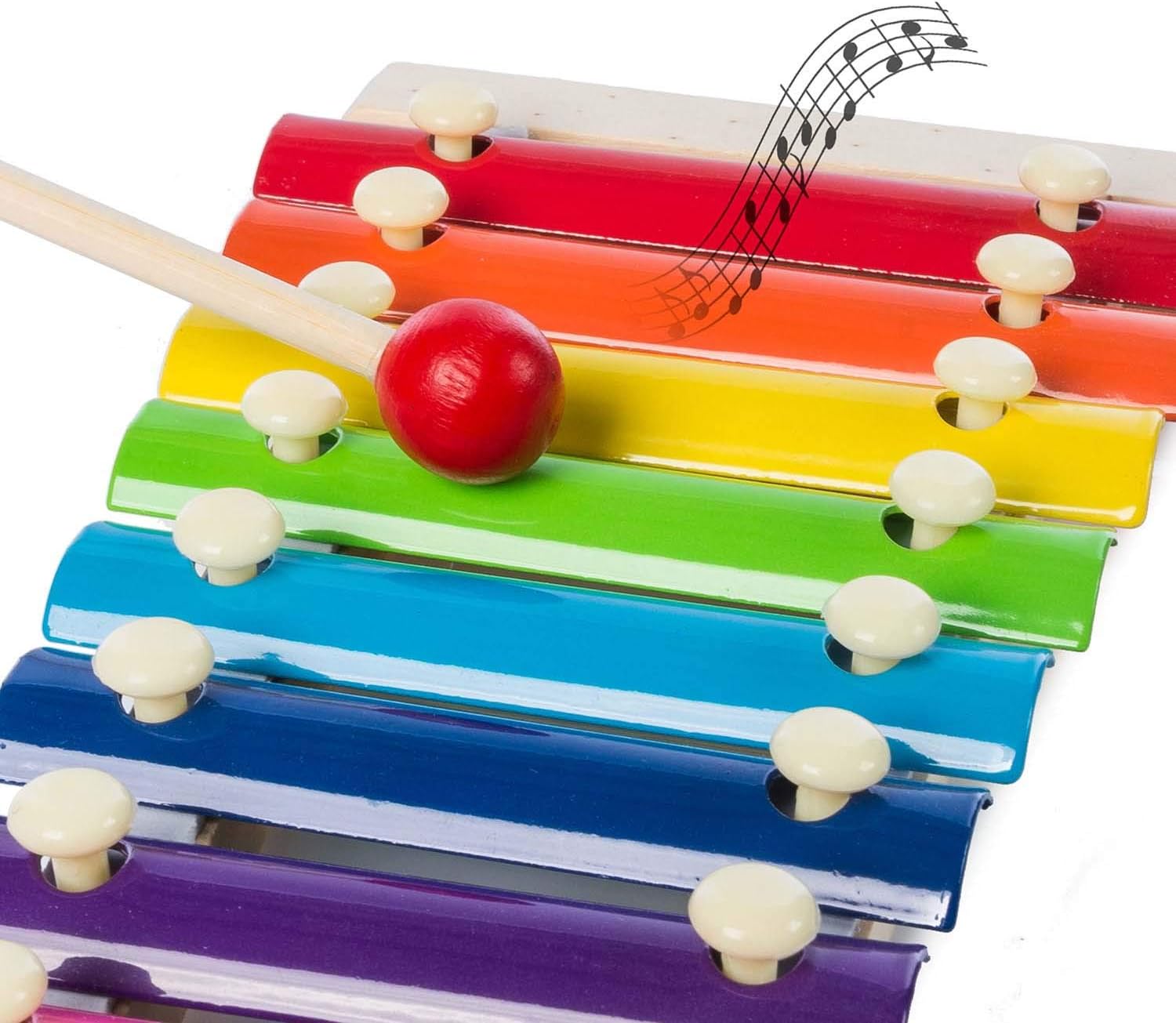 Kids toys - Multi colour wooden with metal xylophones - NHP International