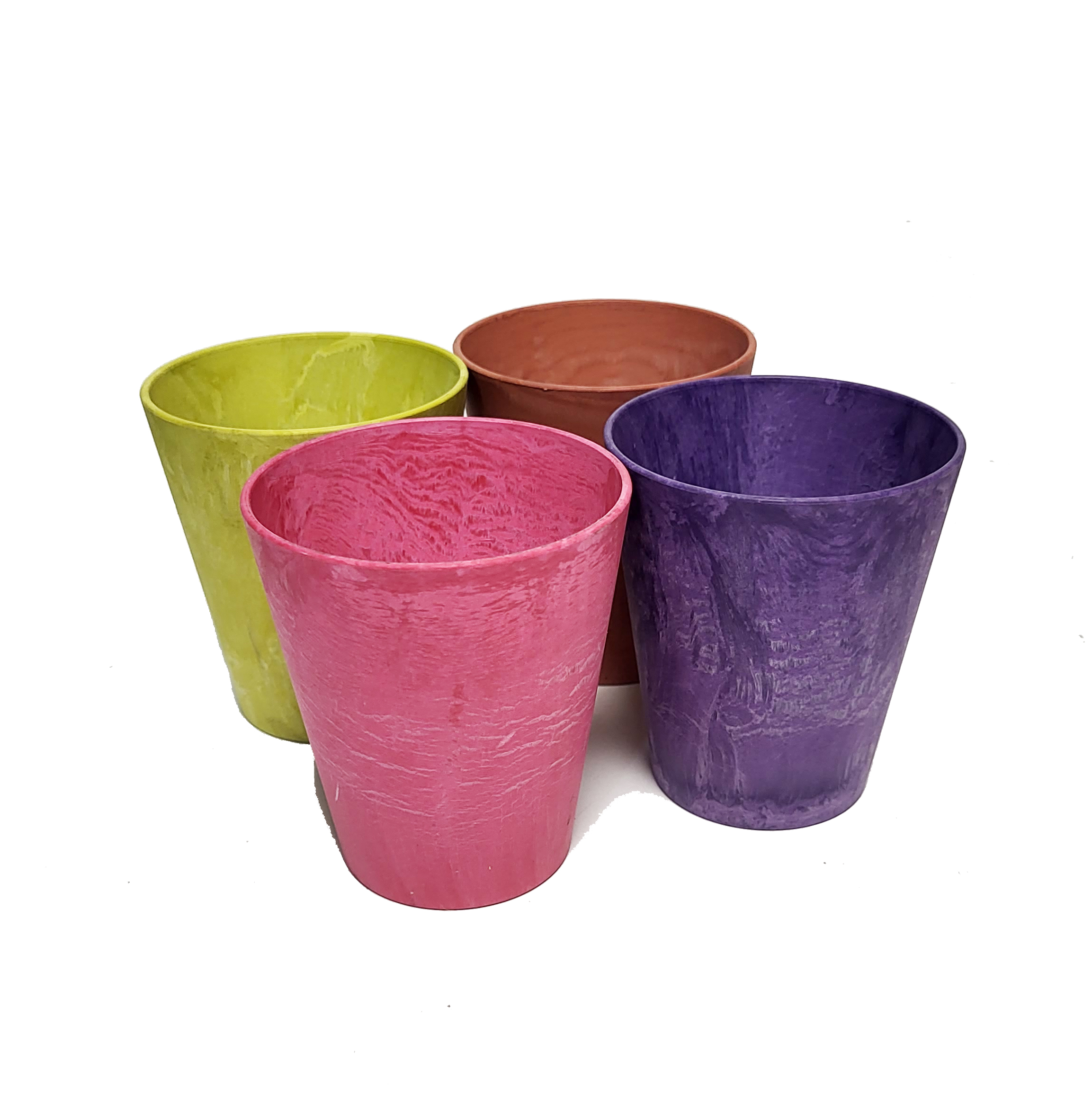 'Roots' Wooden hanging Calm pot racks sets with 3 Artstone pots - NHP ...